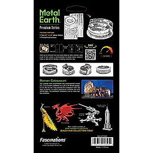 Fascinations Metal Earth Premium Series Roman Colosseum Ruin 3D Metal Model Kit