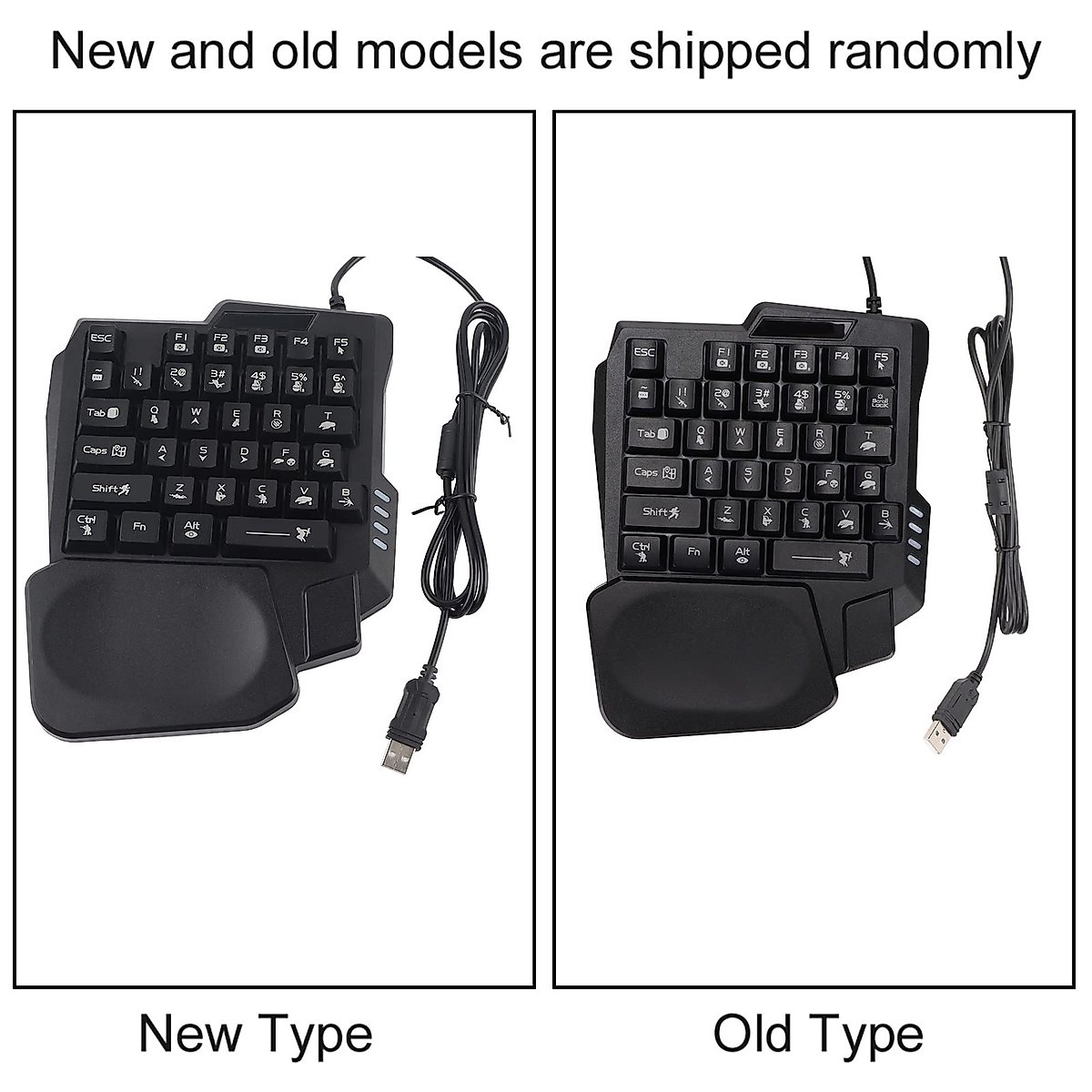 Archuu One-Handed Mechanical Gaming Keyboard,35 Keys Waterproof Professional Gaming Keypad,with 3 Color Backlight, Single Handed Keyboard for Computer Mobile Games