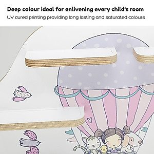 stadtecken Wooden Shelf for Music Box I Suitable for The Toniebox and ca. 35 Tonies I Perfect Storage in The Children's Room I for Setting up or Hanging (Medium, Up)