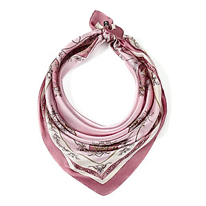 la ceida Satin Silk Scarves for Women and Girls Premium Summer Square Neck Scarf, Ladies Head Hair Scarf and Wraps 27.5 Inch