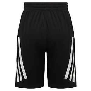 adidas boys Elastic Waistband Bold 3s Shorts, Black, Large US