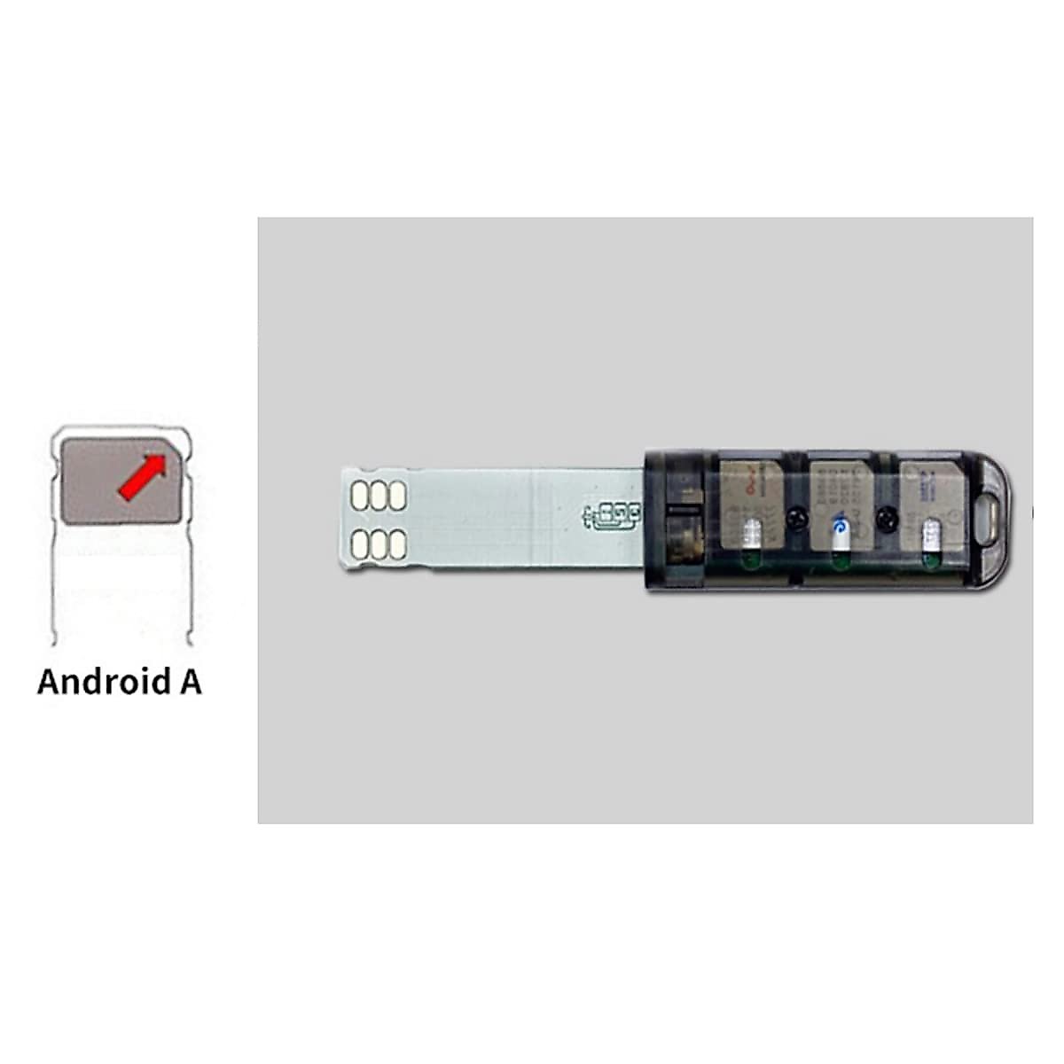 OWLEEN 6 Slot Adapter Multi Reader Mini SIM Nano with Control Switch for Android