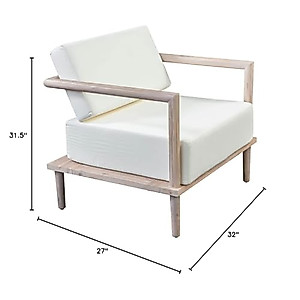 Tov Furniture Emerson Cream Outdoor Lounge Chair (Cream)