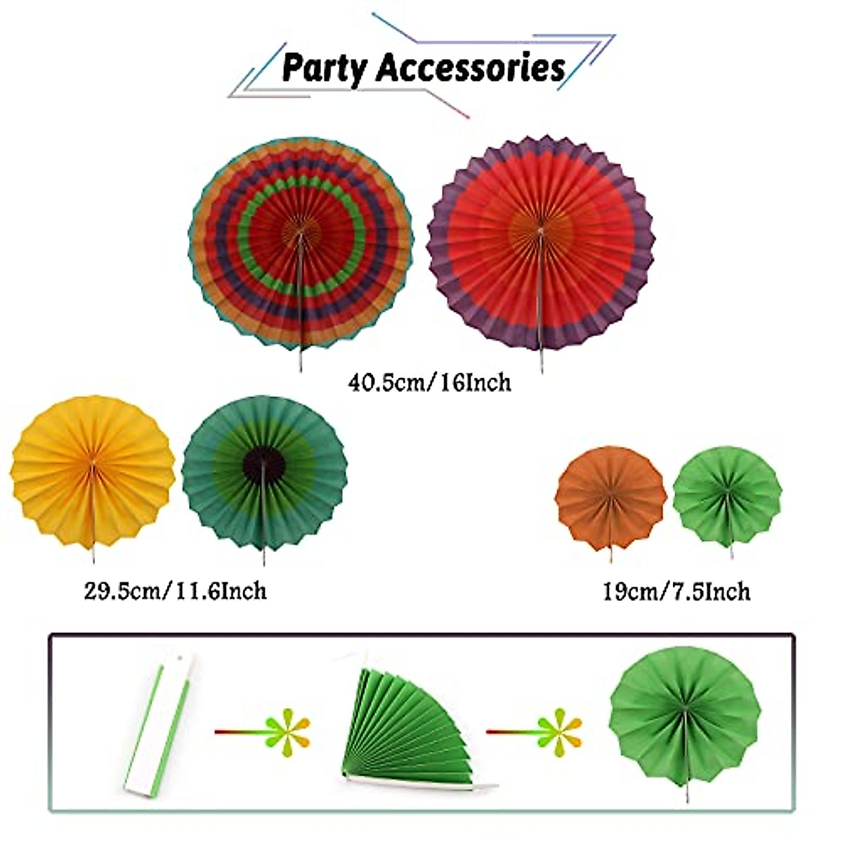 ZERODECO Fiesta Party Decorations Set - Mexican Banners and Table cover, Fiesta Paper Fan and Pompoms, Garlands String and Pennant for Birthday Mexican Cinco De Mayo Coco Themed Party Supplies