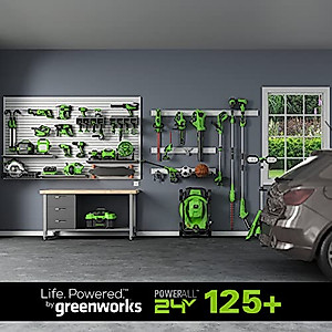 Greenworks 24V Brushless Cordless Drill Kit, 310 in./lbs, 18+1 Position Clutch, 1/2 '' Keyless Chuck, Variable Speed, (2)2Ah Batteries with 2A Charger, LED Light, 8pcs Drill Bits with Tool Bag
