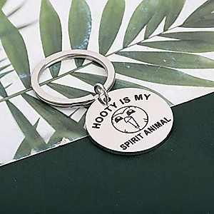 KEYCHIN Funny Owl Hooty Keychain Hooty Fans Gifts Hooty Is My Spirit Animal Jewelry For Friend Family (Hooty Spirit K-S)