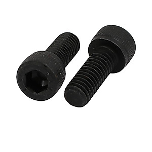 uxcell® 10pcs M6x16mm 12.9 Grade Hex Socket Cap Left Hand Thread Screw Bolt Black
