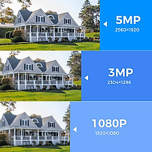 Hiseeu Security Cameras Wireless Outdoor System 5MP PTZ&Bullet Cameras IP66 Waterproof -Night Vision Motion Alert with 1TB Storage WiFi Security Camera No Monthly Fees