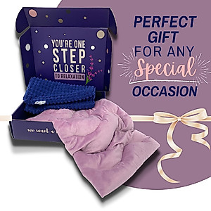 Solayman's Lavender Heating Pad Microwavable with Blue Removable Cover - Warm Compress Moist Heating pad for Back Pain Relief