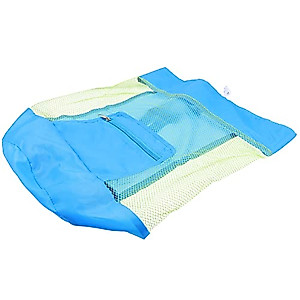 KONTONTY 1 PC Mesh Cinch Backpack Folding Backpack Beach Toy Bag Mesh Children Toys Holder Beach Toys Beach Toy Mesh Bag Drawstring Backpack for Sand Toy Backpack Mesh Bags Nylon Blue