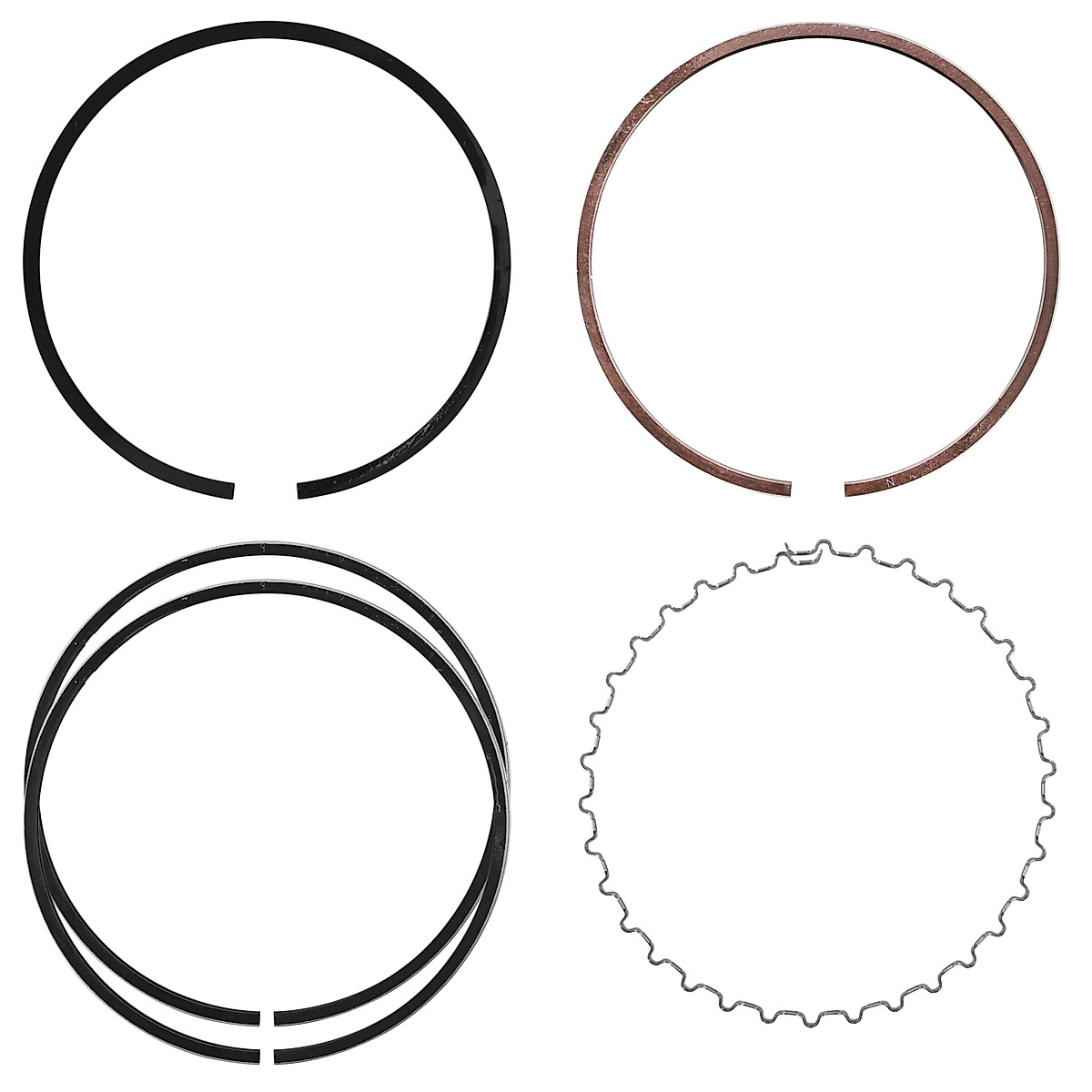 Caltric Piston Ring compatible with Kawasaki Lakota 300 Kef300A Kef 300A Kef 300 A 1995-2000