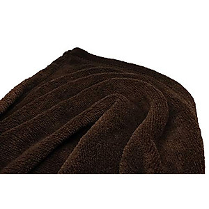 FOHOG Collection Fleece Blanket Chocolate Brown Small Plush Throw Blankets for Couch Flannel Soft Lightweight Microfiber Travel 50" X 60" (Brown)