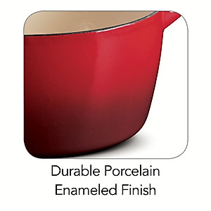 TRAMONTINA 6.5 Qt ROUND Dutch Oven OMBRE RED Enameled Cast Iron