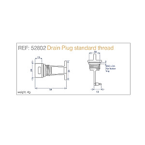 H2o Kayaks - Kayak Gear Universal Kayak Direct Drain Plug