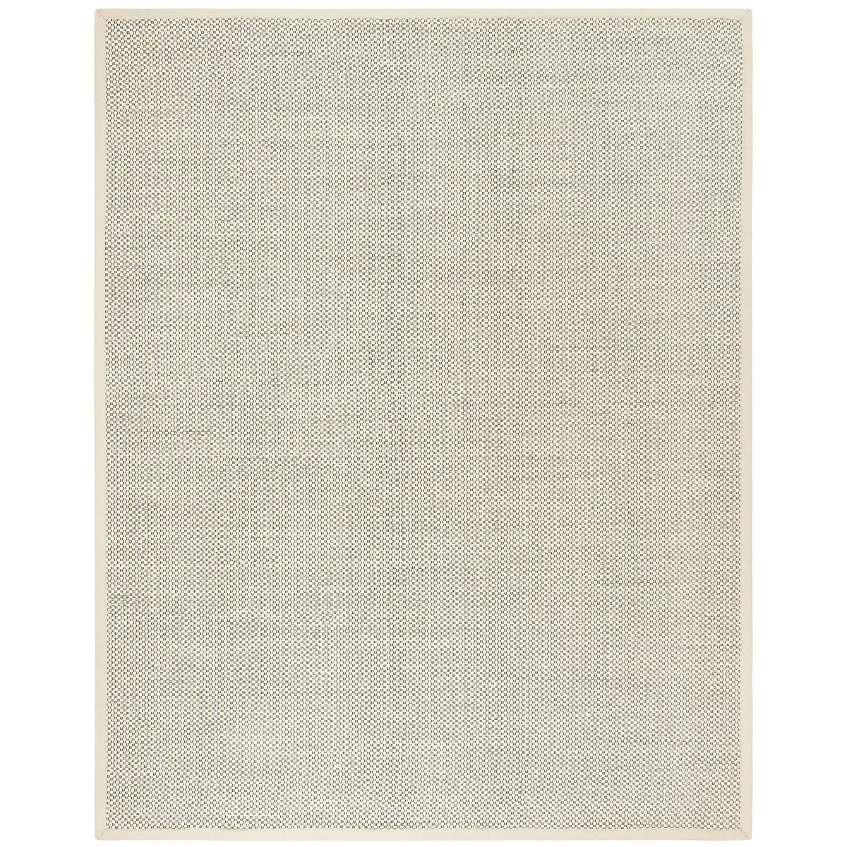 Safavieh Natural Fiber Collection Area Rug - 8' x 10', Black & Ivory, Border Sisal Design, Easy Care, Ideal for High Traffic Areas in Living Room, Bedroom (NF150B)