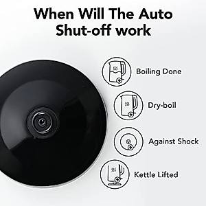 Mecity 1.7L Electric Kettle 100% Stainless Steel Interior Fast Heating Water Kettle Double Wall Kettle Water Boiler, Cool Touch Auto Shut Off, 57 Ounce, 120V, 1500W