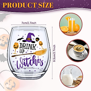 Skylety 6 Pcs Graduation Wine Glasses Gifts Stemless Wine Glass Class of 2024 Graduation Party Drink Wine Fun Glasses Party Favors for Graduation Party Supplies Table Decorations(Festival Style)