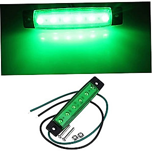 Unomor 2 Pcs 6 LED Rear Light Truck Tail Lights LED Tail Lights LED Taillight Brake Light Green LED Brake Lights LED Trailer Lights