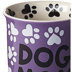 Enesco Our Name is Mud “Dog Mom, 16 oz. Stoneware Mug, 1 Count (Pack of 1), Multi Color