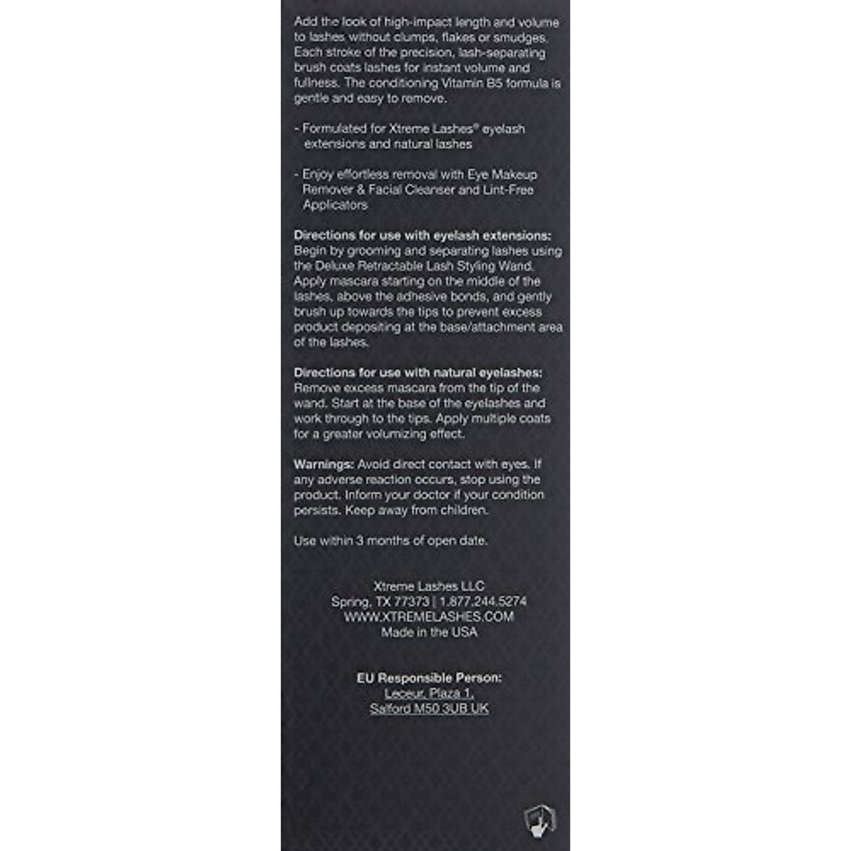 Xtreme Lashes Length & Volume Mascara | Lash Extension Compatible, Black