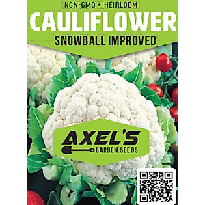 Snowball Cauliflower Seeds for Planting - Non-GMO Heirloom Packet with Instructions to Plant & Grow a Home Outdoor Vegetable Garden (200 Seeds) – Great Gardening Gift, 1 Packet