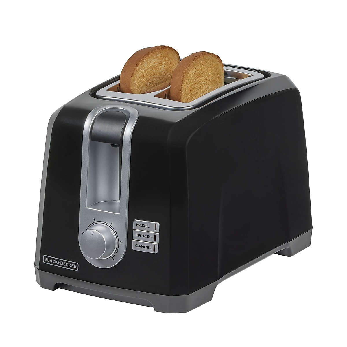 BLACK+DECKER 2-Slice Extra-Wide Slot Toaster, Square, Black, T2569B
