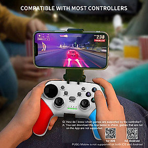 arVin Game Controller for iPhone/iOS/Android/PC/Steam Deck with Phone Holder, Turbo, Wireless Gamepad Joystick for iPhone 15/14/13/iPad/MacBook/Samsung Galaxy/Tablet, Call of Duty, Apex -Direct Play