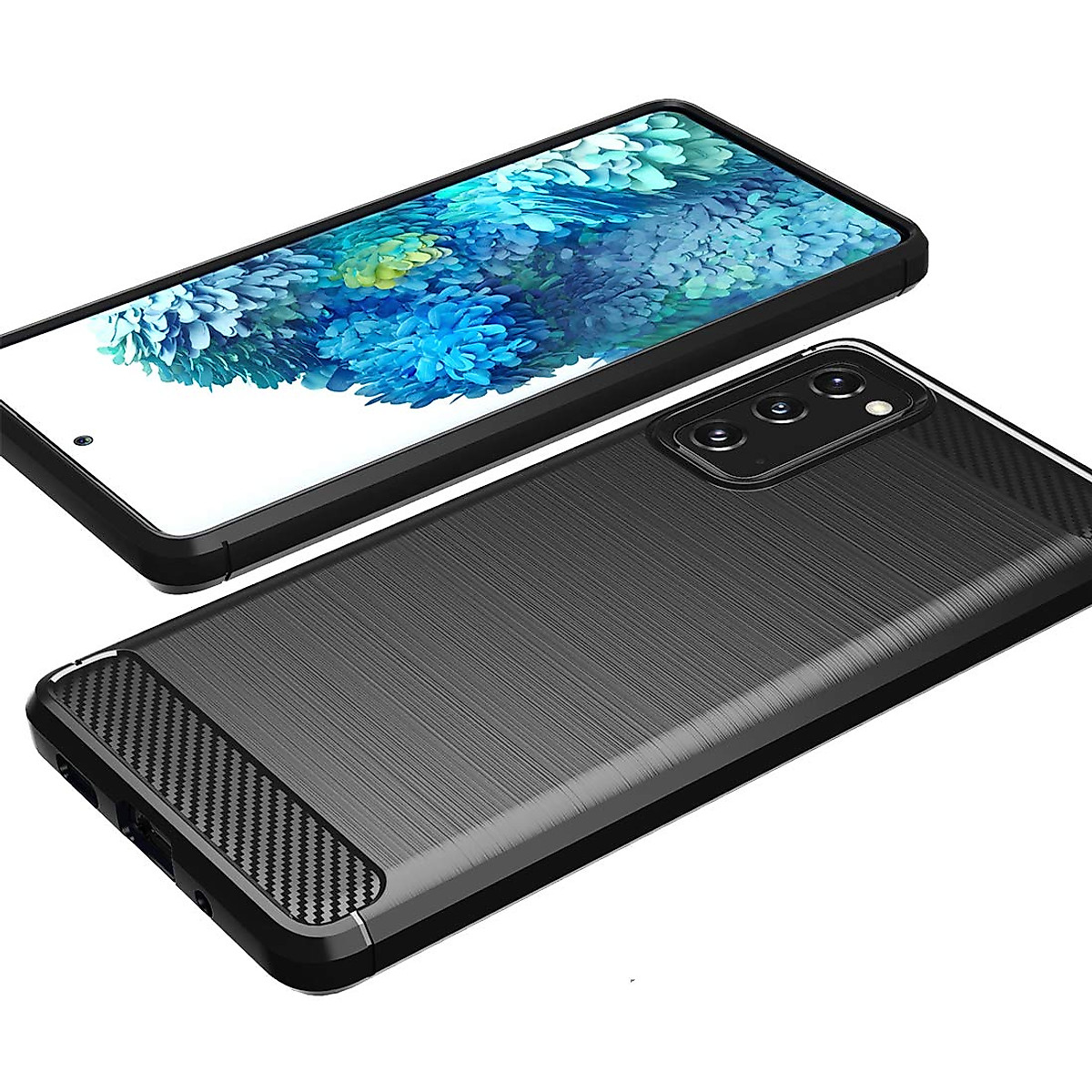 Osophter for Galaxy S20 FE Case,Samsung S20 FE 5G Case Shock-Absorption Flexible TPU Rubber Protective Cell Phone Cover for Samsung Galaxy S20 FE 5G(Black)