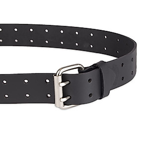 Dickies Men's Big & Tall Leather Double Prong Belt, Black, 2X (46-48)