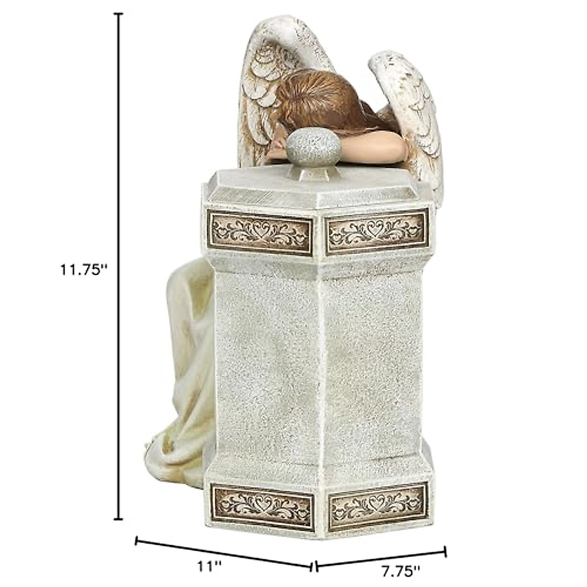 Joseph's Studio by Roman -11.75" H Garden Angel with Memorial Box, Outdoor Memorial Decor