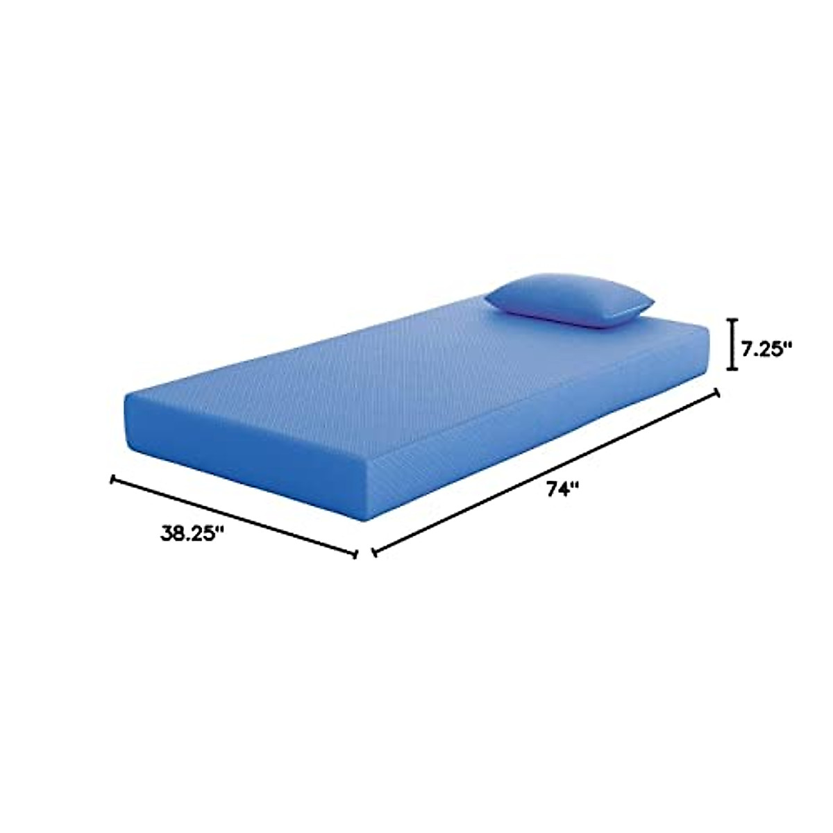 Ashley Furniture Signature Design - iKidz Children's Mattress and Pillow Set - Kids Bed in a Box - Twin - Blue