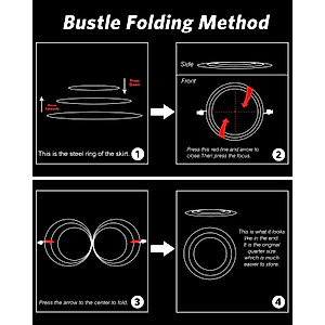 dgdgbaby Hoop Skirt Crinoline Underskirt Petticoat for Women Ball Gown Bridal Tulle Underskirt Wedding Dress (4 Hoops White)