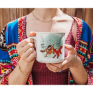 Disney Fox and the Hound "Friends Forever" Ceramic Camper Mug | Holds 20 Ounces