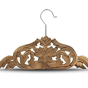 Handmade Vintage Wooden Wedding Suit Jacket Tuxedo Shirt Coat Clothes Hanger for Groom & Bridal Wedding Dress Non Slip Smooth Finish Swivel Hook Bridal Shower Party Favor Gift Ideas 15"