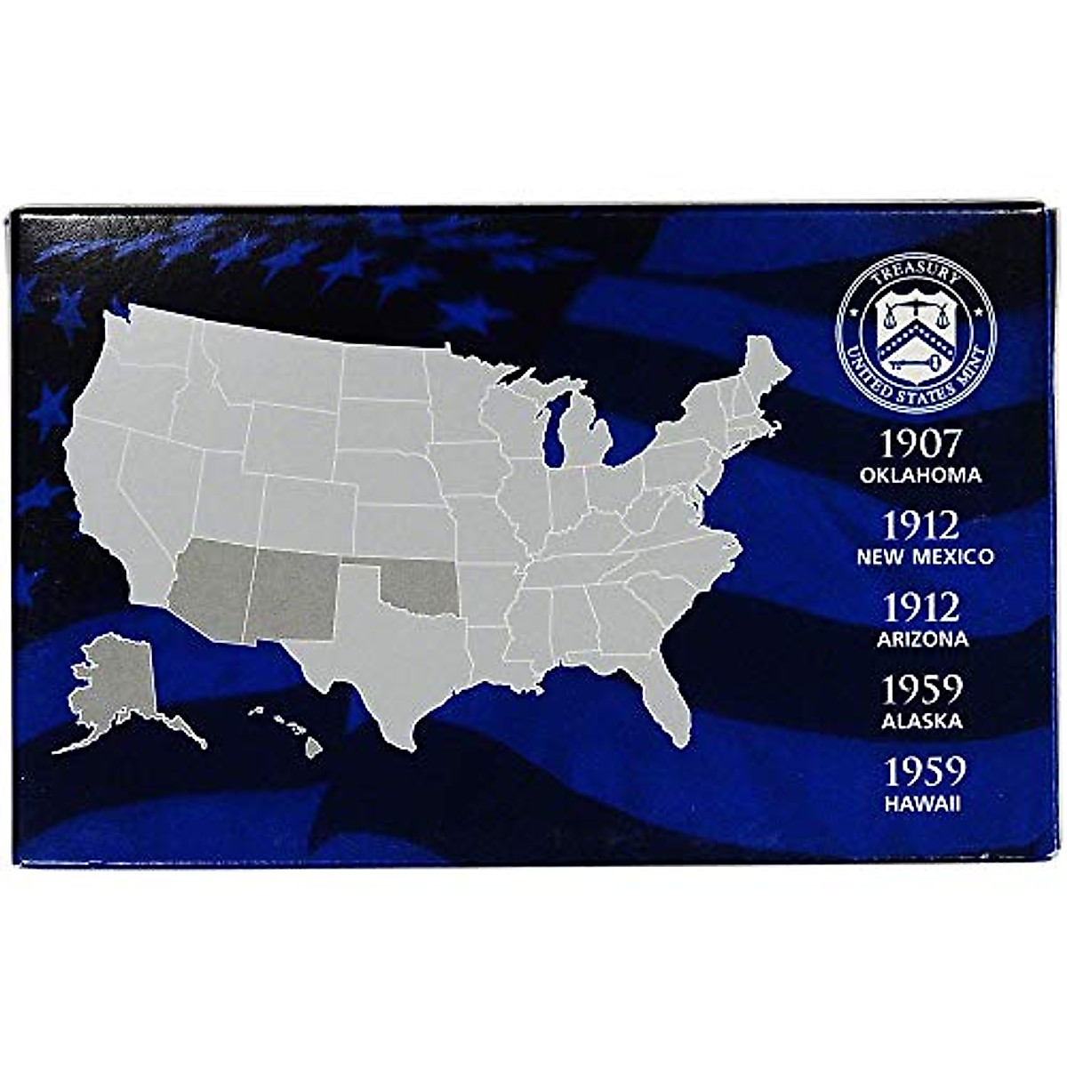 2008 S U.S. Mint Proof State Quarter Set - 5 Coins - OGP Original Government Packaging Superb Gem Uncirculated