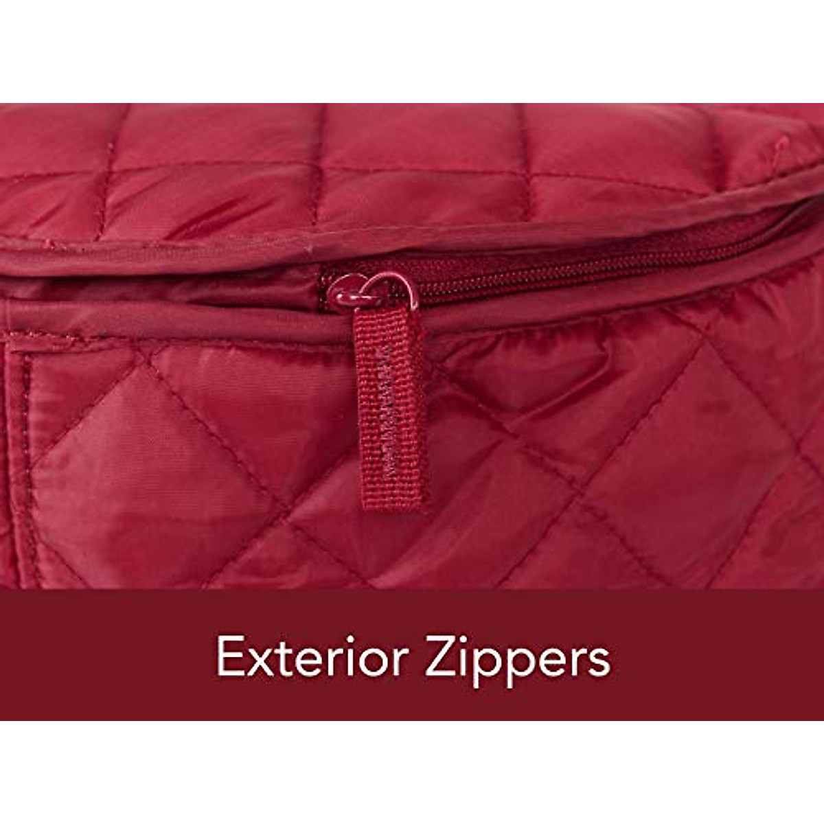 Covermates Keepsakes - Adjustable Glassware Storage - Padded Protection - ID Window - Stain Resistant - Machine Washable - China Storage-Red