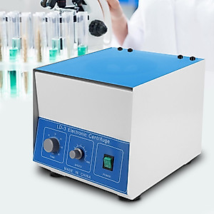 Wanlecy Electric Lab Benchtop Centrifuge, LD-3 Low-Speed 4000rpm Centrifuge Machine 6 Tubes x 50ml, with Timer 0-60min and Speed Control