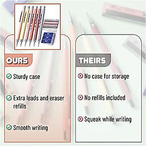 Mr. Pen- Boho Mechanical Pencil Set with Lead and Erasers Refills, 6 Pack, Boho Theme, 0.5mm & 0.7 mm, Cute Pencils, Cute Mechanical Pencil, Pastel Pencils, Led Pencils 0.7mm, Aesthetic Pencils