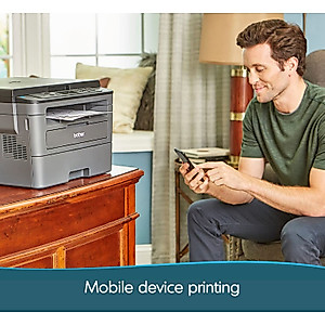 Brother Monochrome Laser HLl2390DW, Wireless Networking, Duplex Printing, Refresh Subscription and Amazon Dash Replenishment Ready