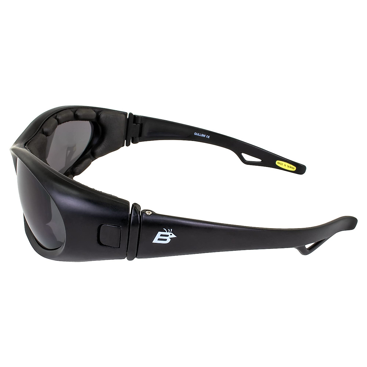 Birdz Eyewear Gull Jet Ski Watersport Floating Goggles Interchangeable Between Goggles and Sunglasses Black Frame with Smoke Mirror Lens