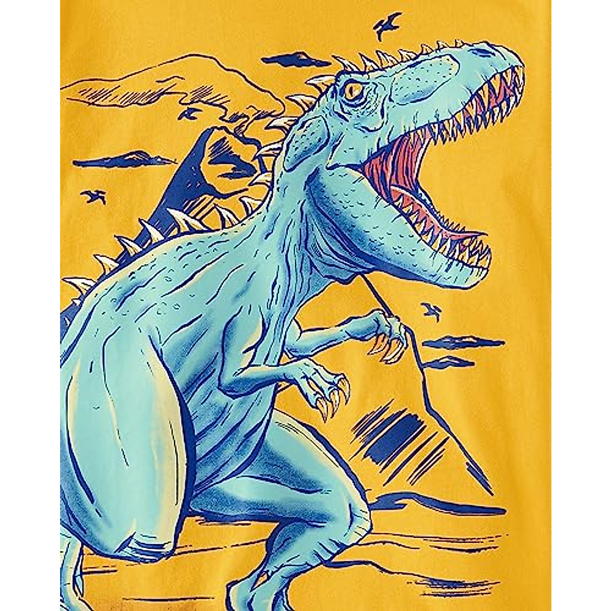 The Children's Place,Short Sleeve Dinosaur Graphic T-Shirt,Golden Egg,Medium (7/8)