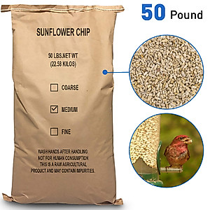 EasyGoProdcuts Sunflower Kernels – Medium Sun Flower Wild Bird Seed Chips 50 lb