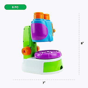 Boley My First Microscope Kit - STEM Science Learning Microscope for Kids with Binocular Viewer and Realistic Butterfly Toys - Educational Beginners Set for Toddler and Preschool Aged Children