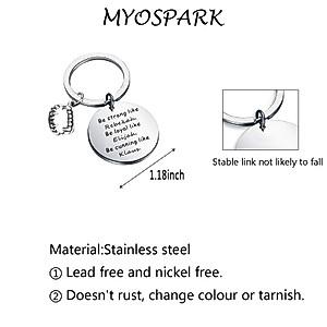 MYOSPARK V D Inspired Gift Be Strong Like Rebekah Be Cunning Like Klaus Keychain (Rebekah Elijah Klaus KC)