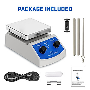 ANZESER Magnetic Stirrer Hot Plate w/Stir Bar,100-2000rpm Magnetic Hotplate Stirrer, 180W Heating Power Hot Plate Stirrer, Max 520℉ Hot Plate with Magnetic Stirrer