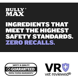 Bully Max 2-in-1 Post-Workout Recovery Support Chews - Dog Vitamins for Small & Large Breeds - Puppy and Adult Dog Hydration & Electrolyte Replenishment - 3 Packs, 75 Chews per Pack