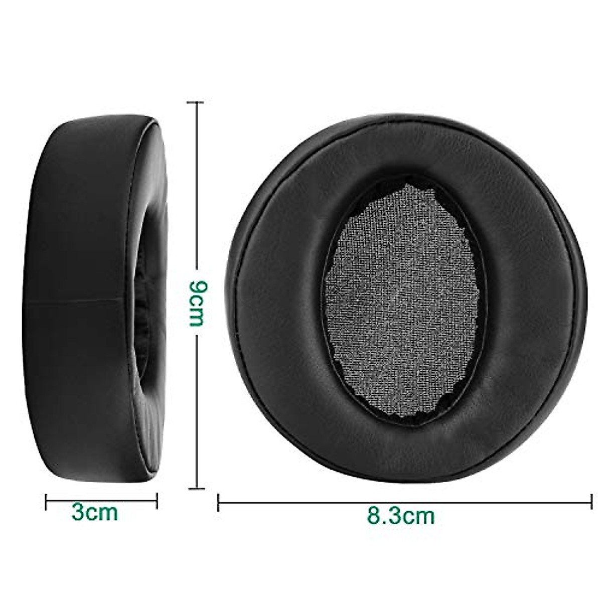WADEO Replacement Ear Pads Earpads Cup Cover Memory Foam Cushion for Sony MDR-XB950BT XB950B1 XB950N1 XB950AP Bluetooth Wireless Headphones, 2 Pieces Black