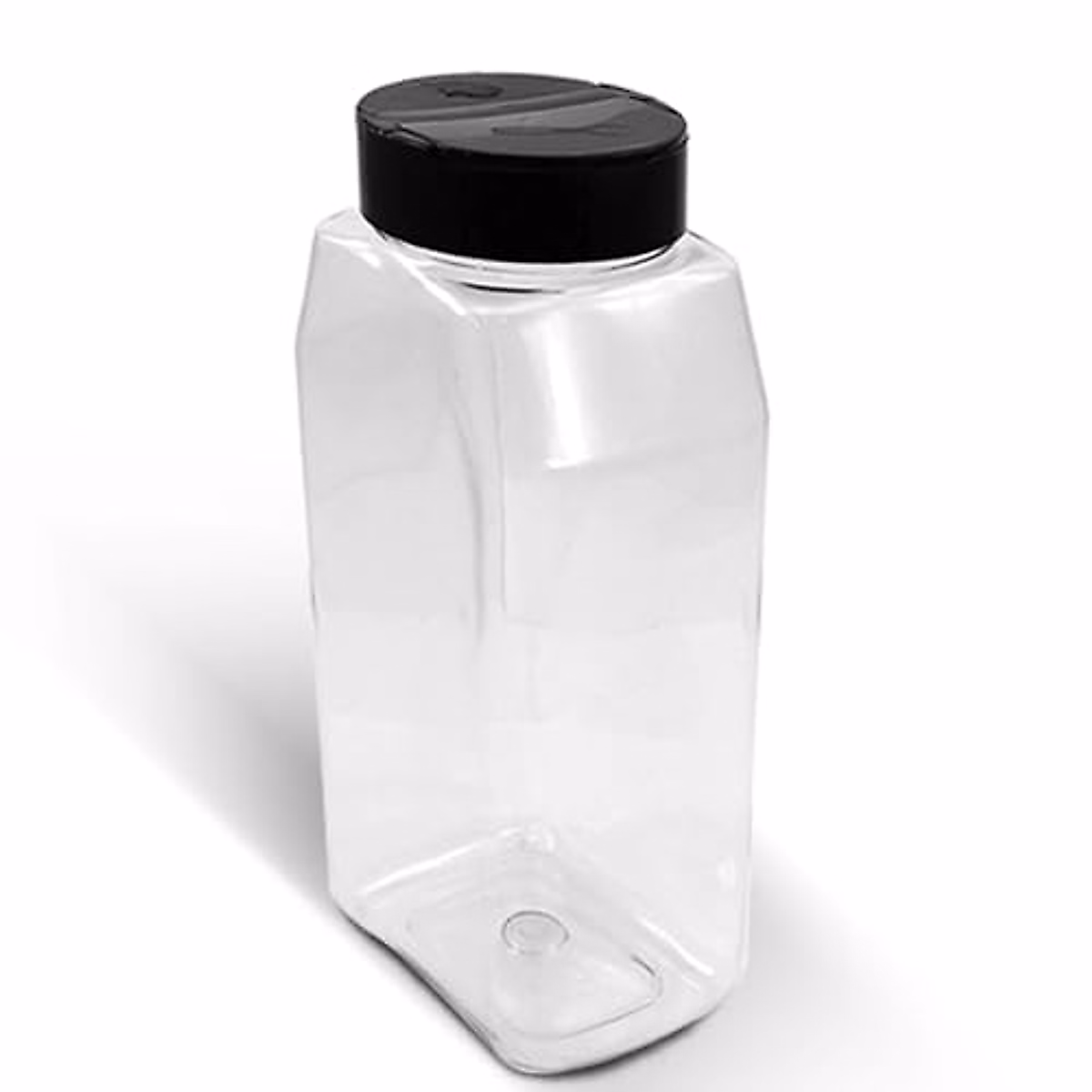 Pride Of India Large Clear Plastic Spice Jars w/Dual Sifter Cap | Food Grade BPA Free USA Made | 32 Fluid Ounce Capacity