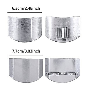 okdeals Finger Guards Household Fruit Vegetable Tool Kitchen Gadgets Chopping Stainless Steel Cutting Protection(Single Finger)