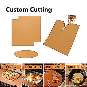 UBeesize 2 Pack Large Copper Oven Liners for Bottom of Oven BPA and PFOA Free，16"x24" Thick Heavy Duty Non Stick Teflon Oven Mats for Electric, Gas, Toaster，Convection, Microwave Ovens and Grills